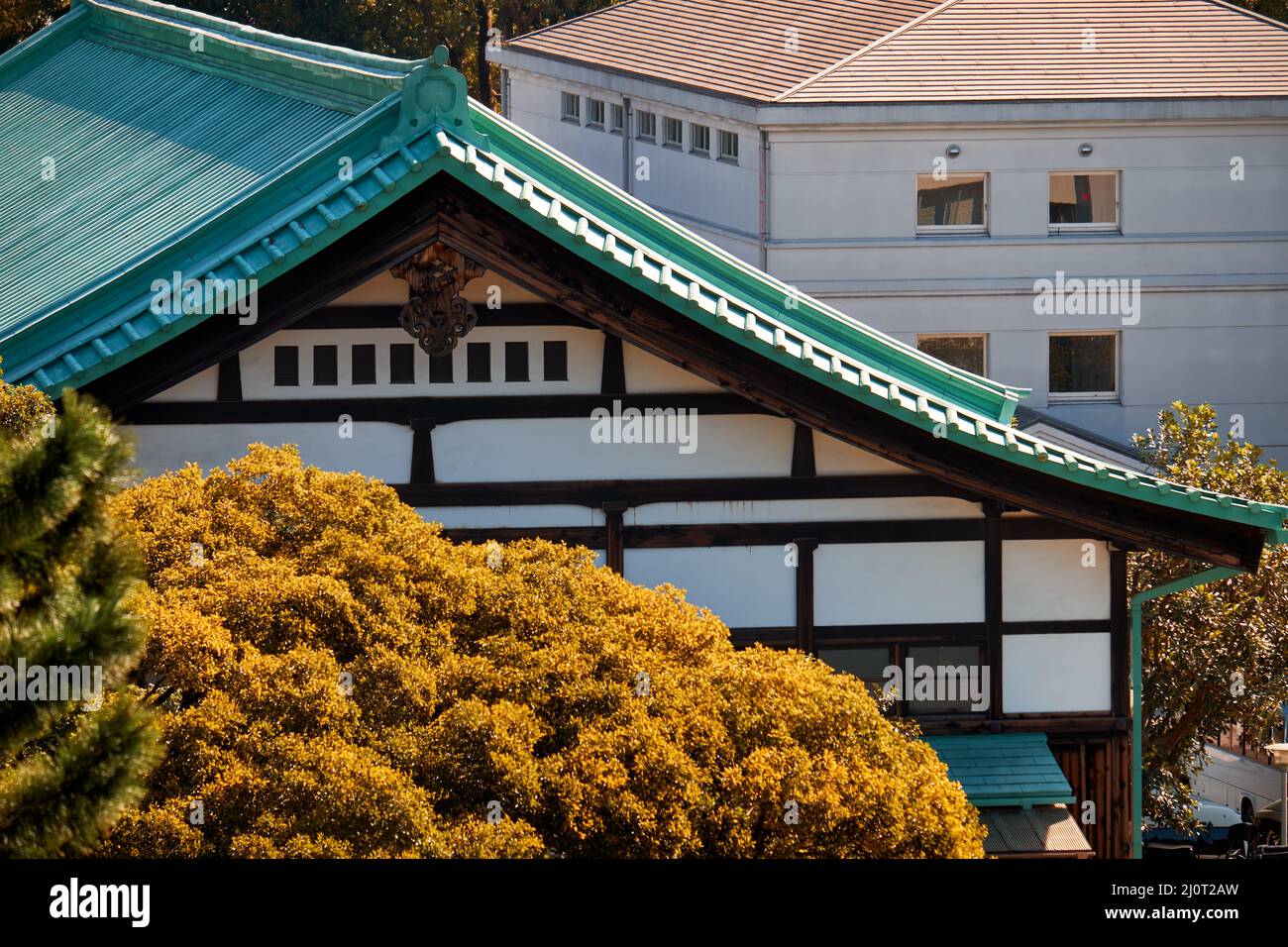 Traditional japanese building at the territory of Tokyo Imperial Palace ...