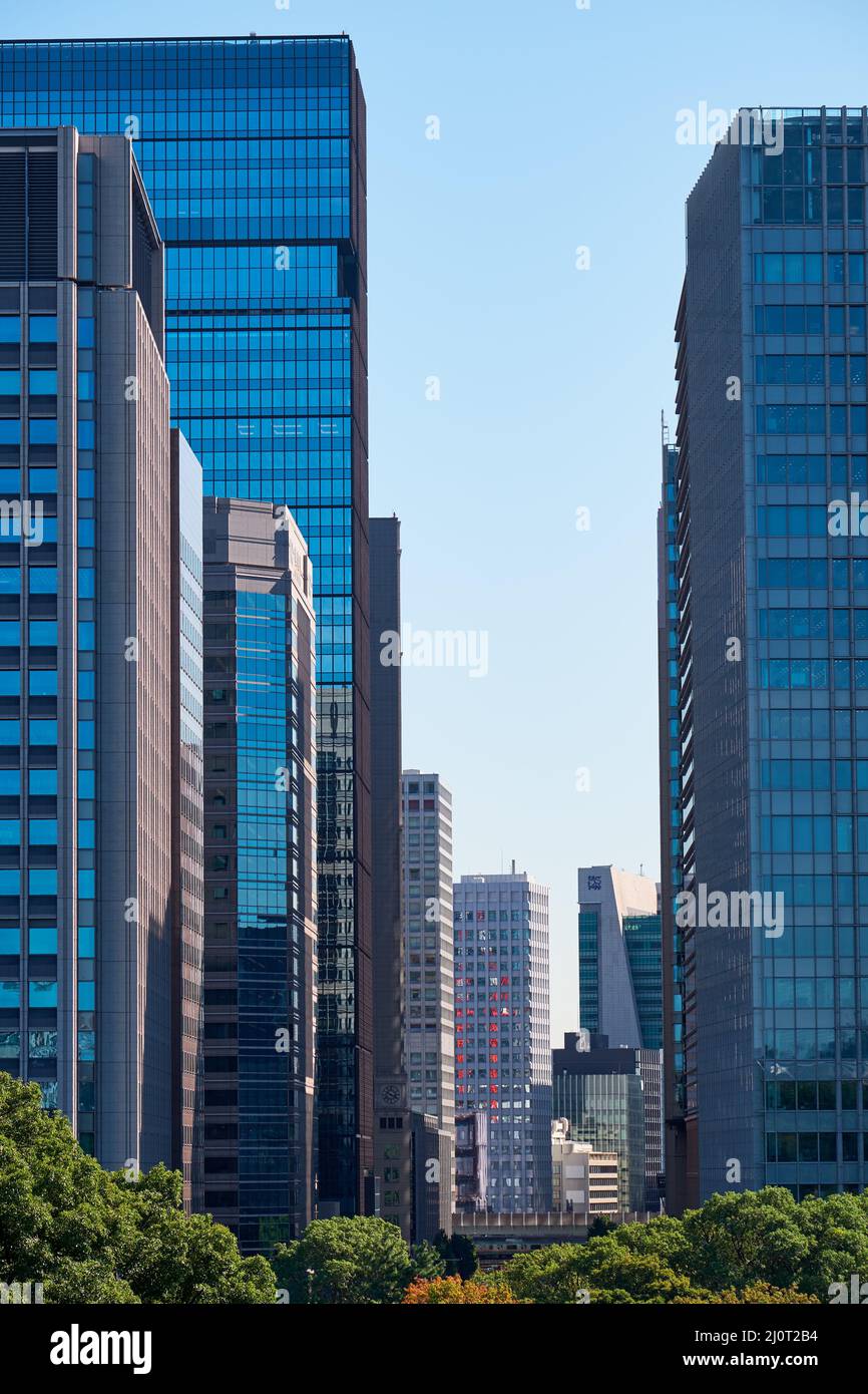 The skyscraper center at the Marunouchi district of Tokyo. Japan Stock ...