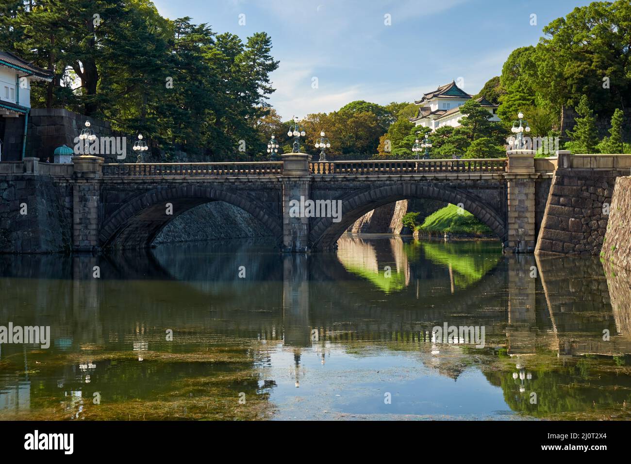 Seimon Ishibashi Bridge at Imperial Palace in Tokyo, Japan Stock Photo ...