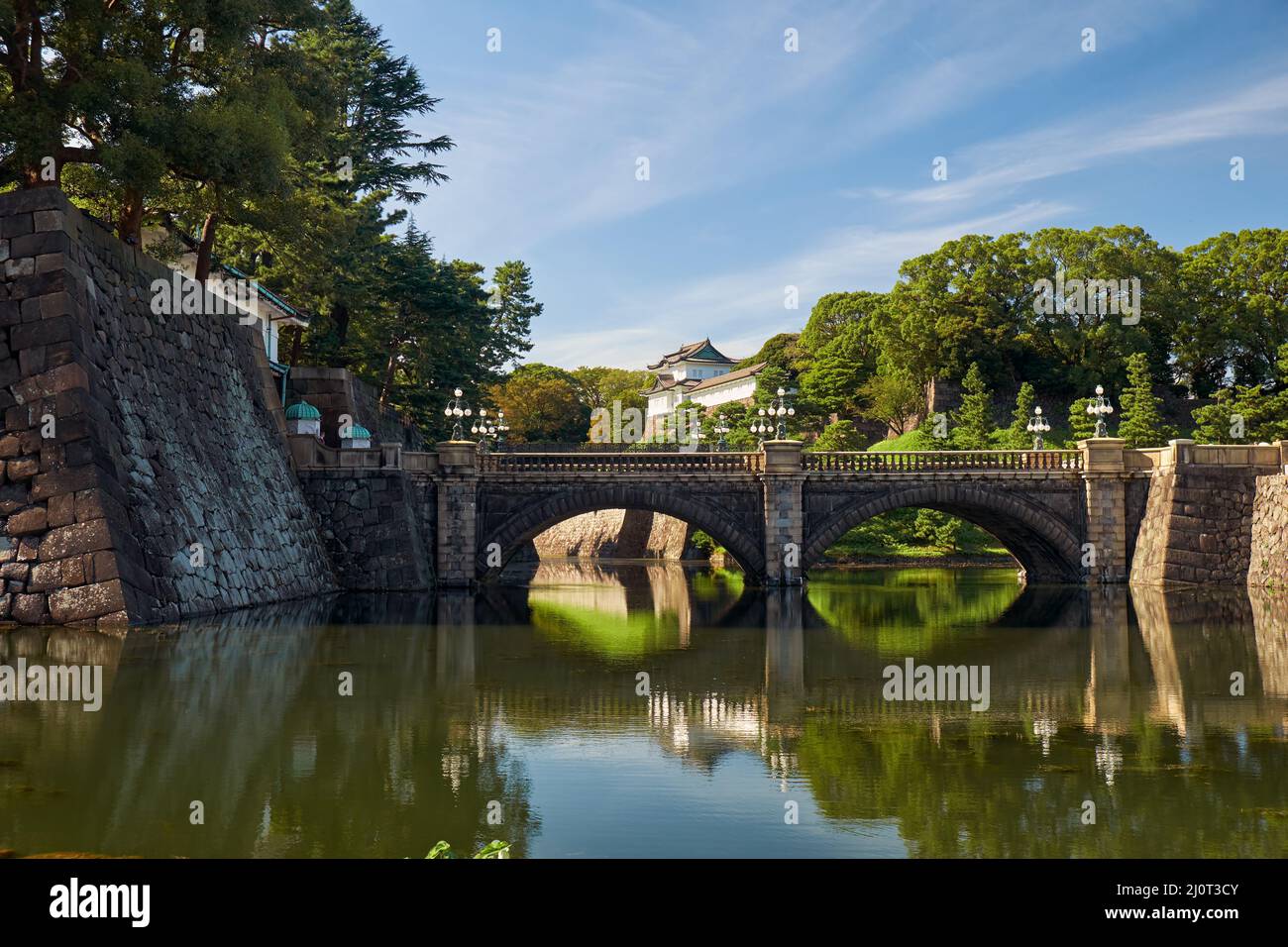 Seimon Ishibashi Bridge at Imperial Palace in Tokyo, Japan Stock Photo ...