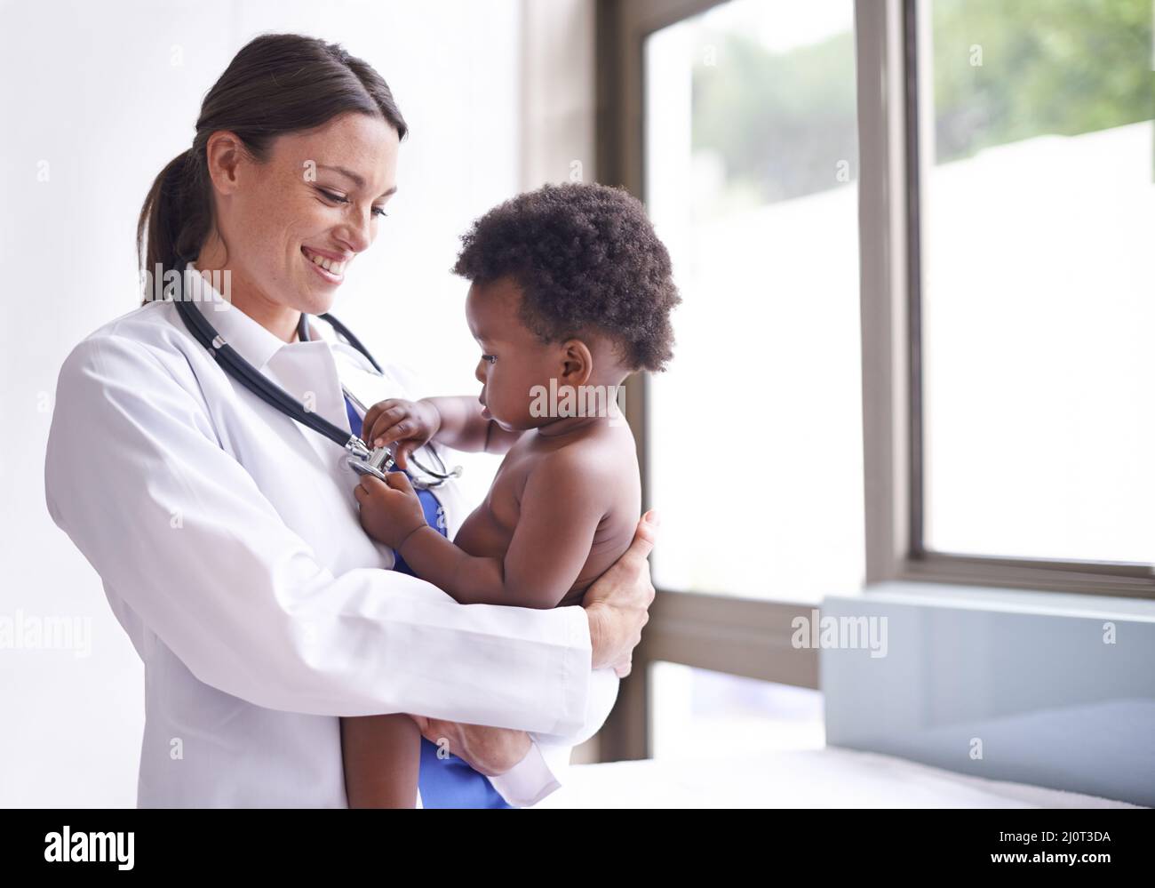 Just in for a routine pediatric checkup. Cropped shot of a female ...