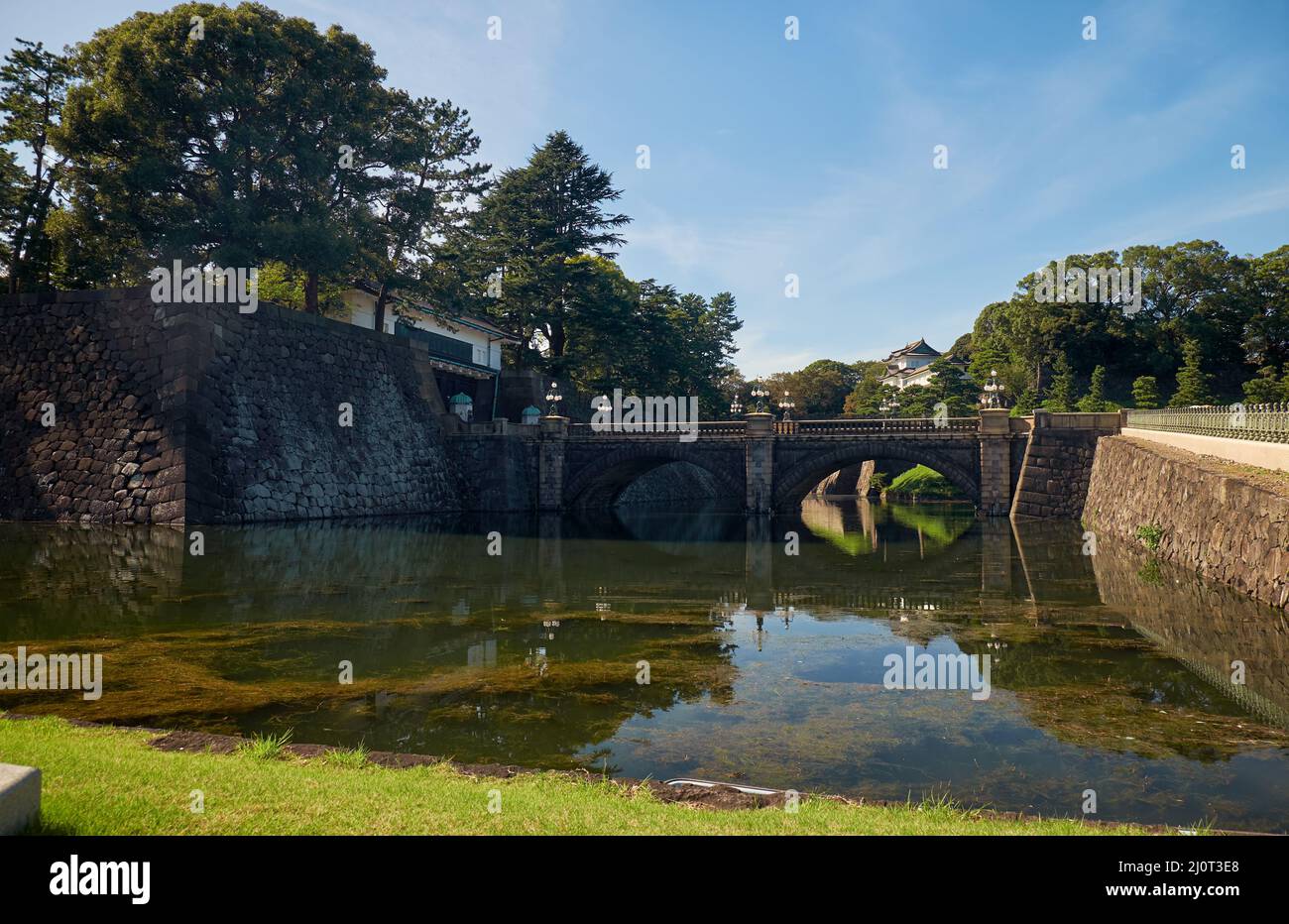 Seimon Ishibashi Bridge at Imperial Palace in Tokyo, Japan Stock Photo ...