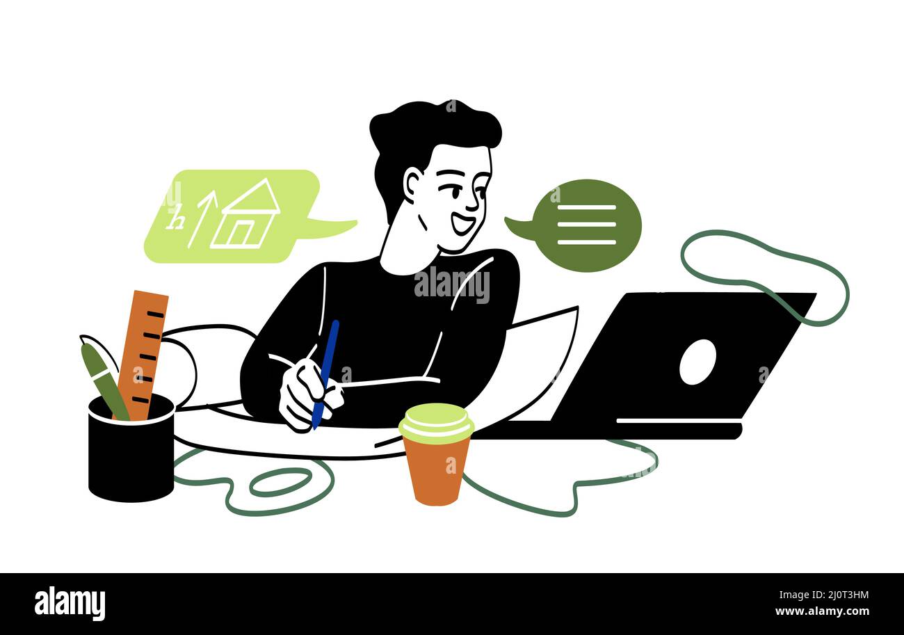 Freelance architect Stock Vector Images - Alamy