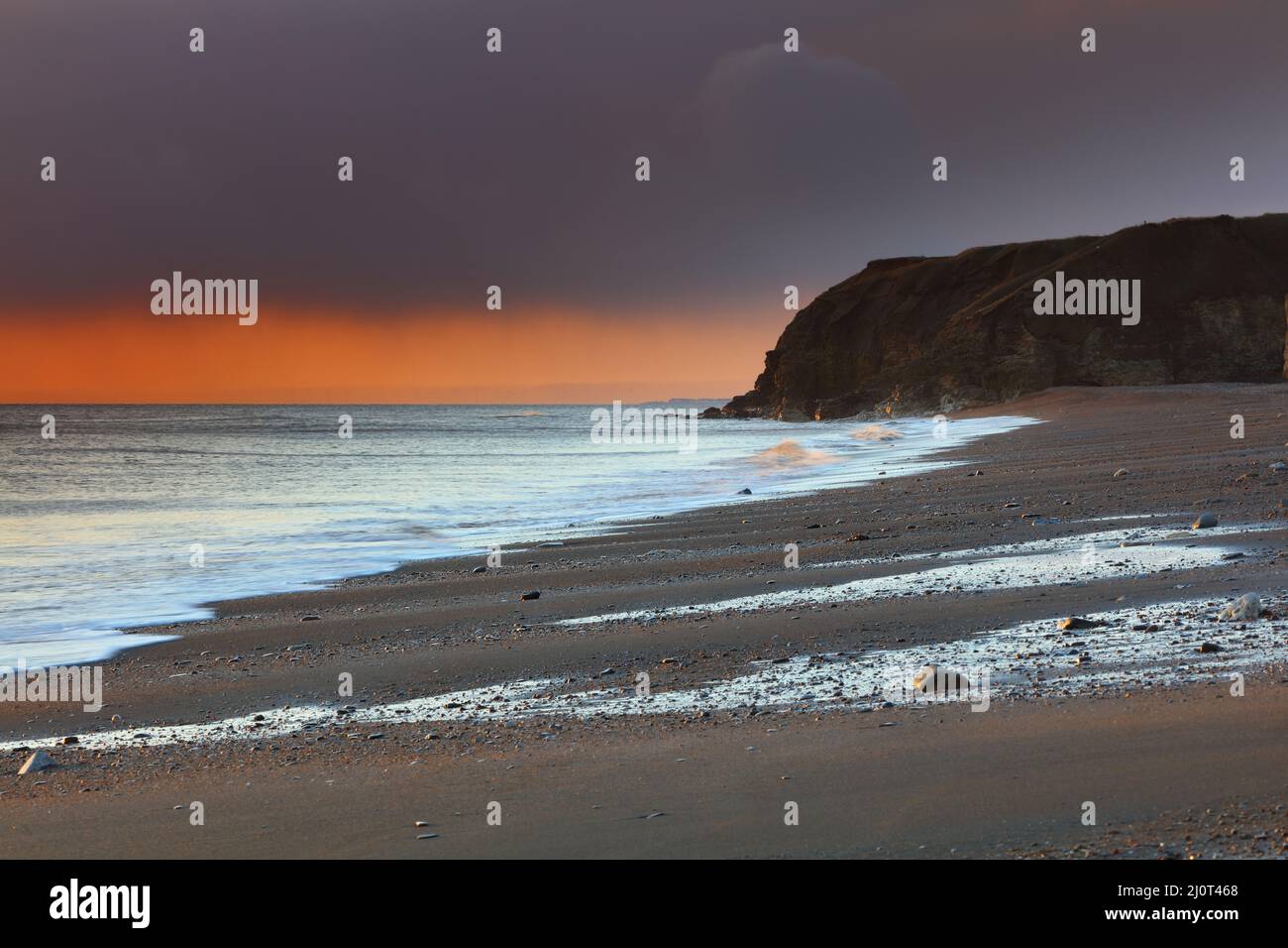 Sunrise at Blast Beach looking towards Chourdon Point, Seaham, County ...