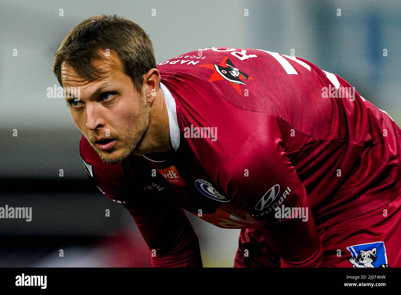 GENT, BELGIUM - MARCH 20: goalkeeper Davy Roef of KAA Gent during the ...