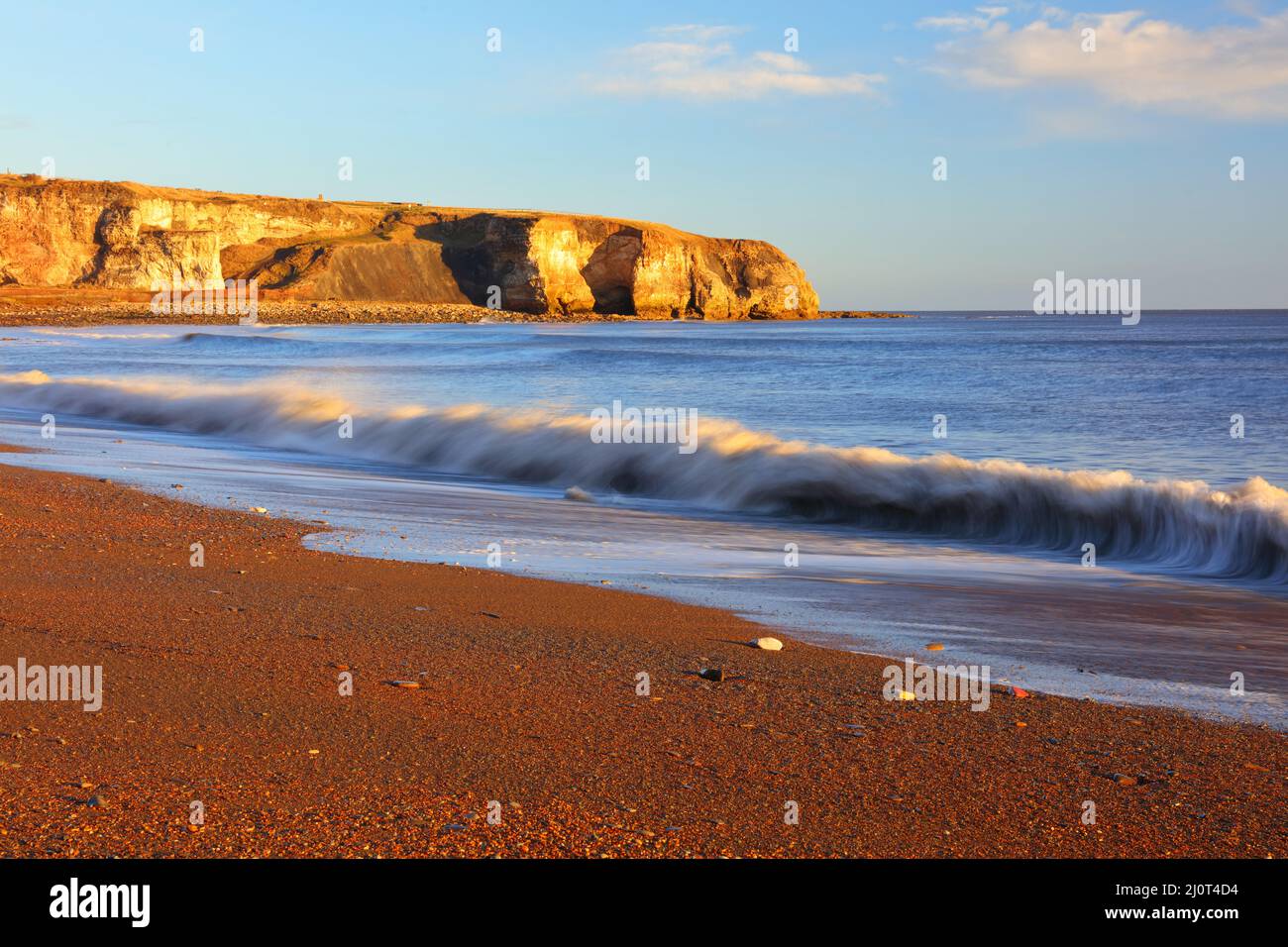 Morning light at blast beach looking towards nose point, Seaham, County ...
