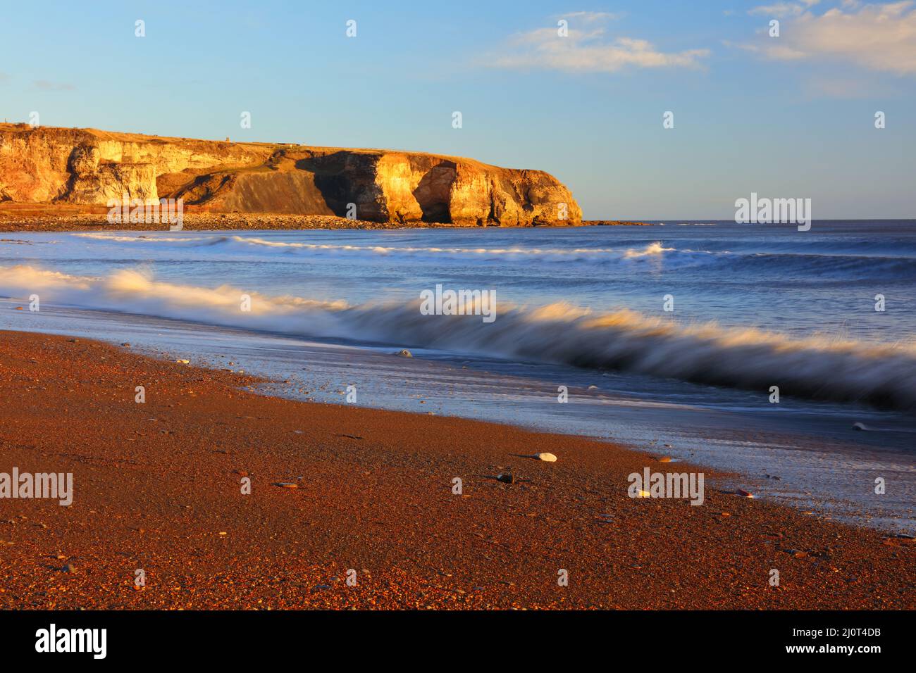 Morning light at blast beach looking towards nose point, Seaham, County ...
