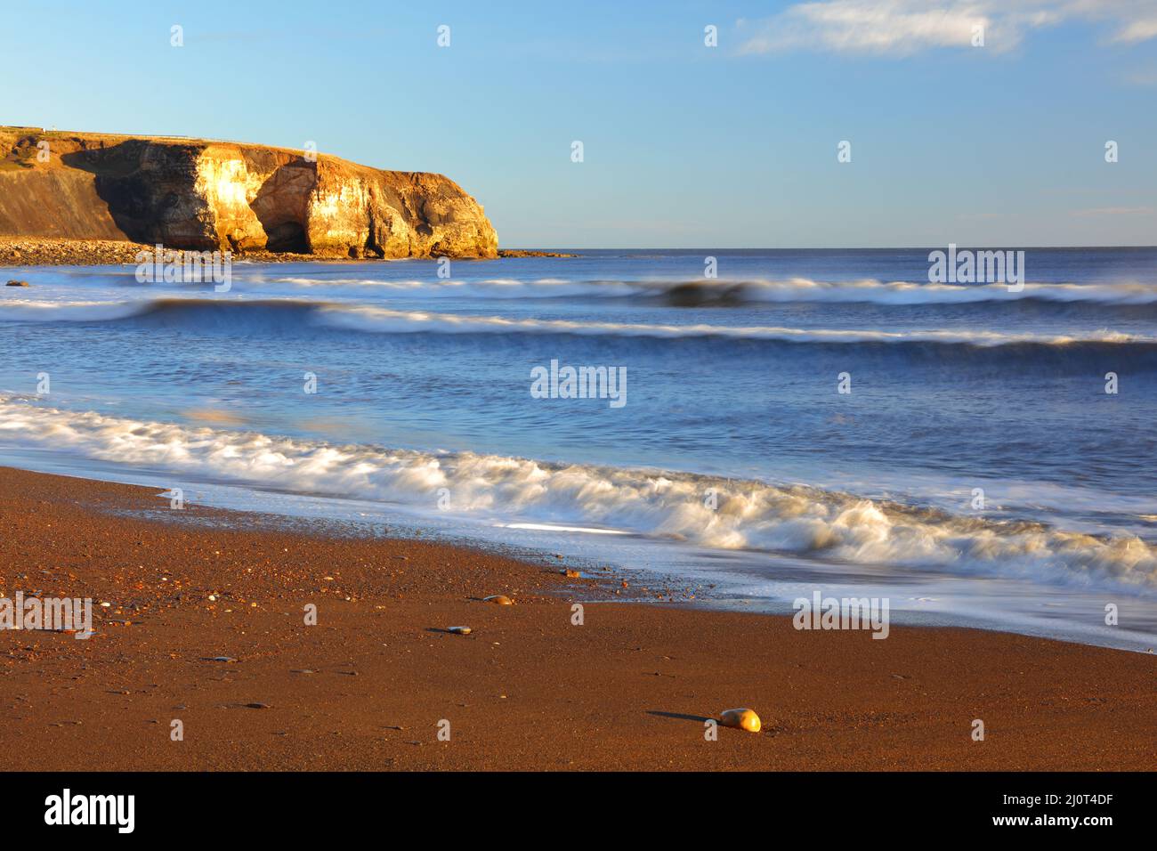 Morning light at blast beach looking towards nose point, Seaham, County ...