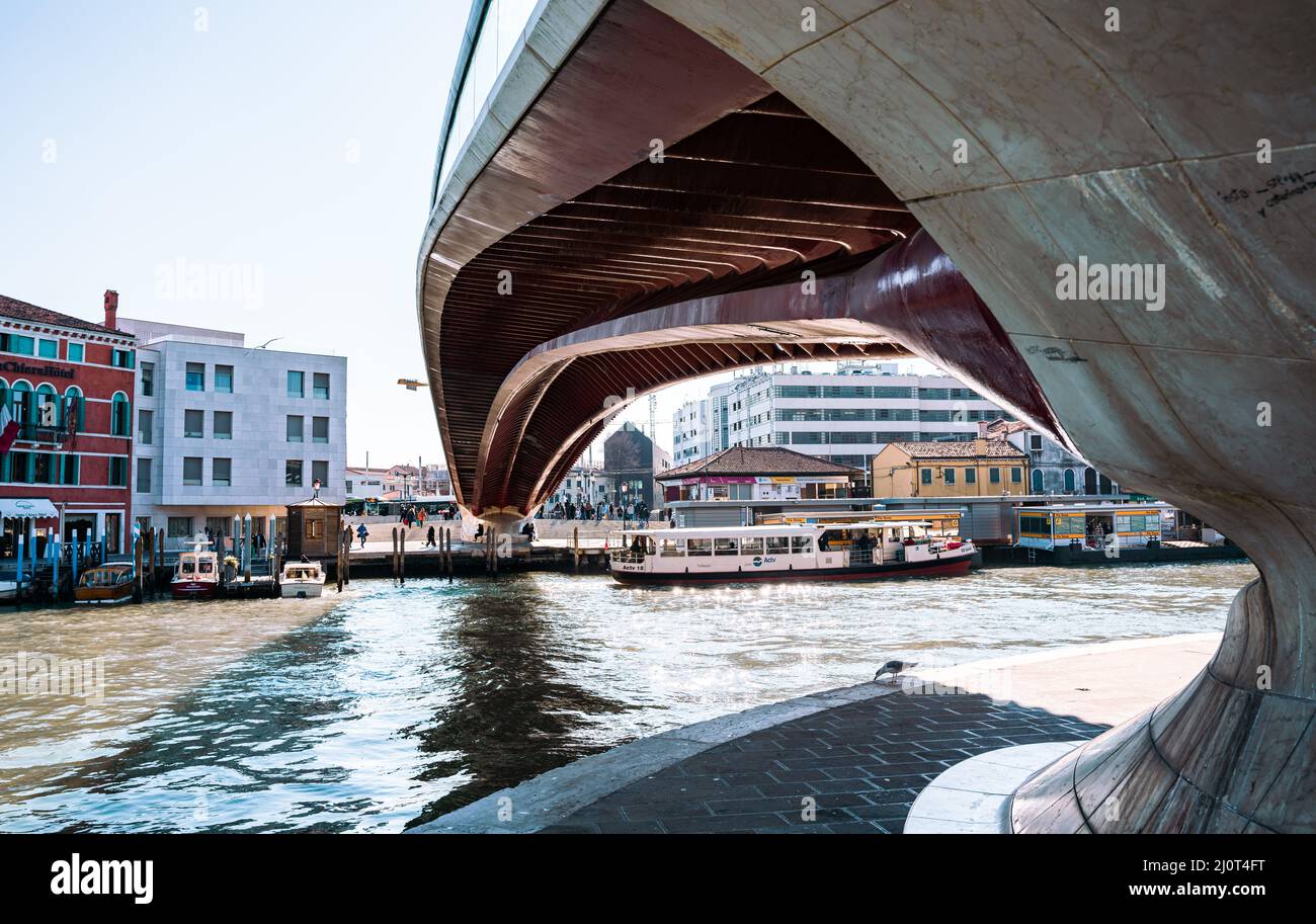 Calatrava bridge in venezia a new architecture in a old town Stock ...