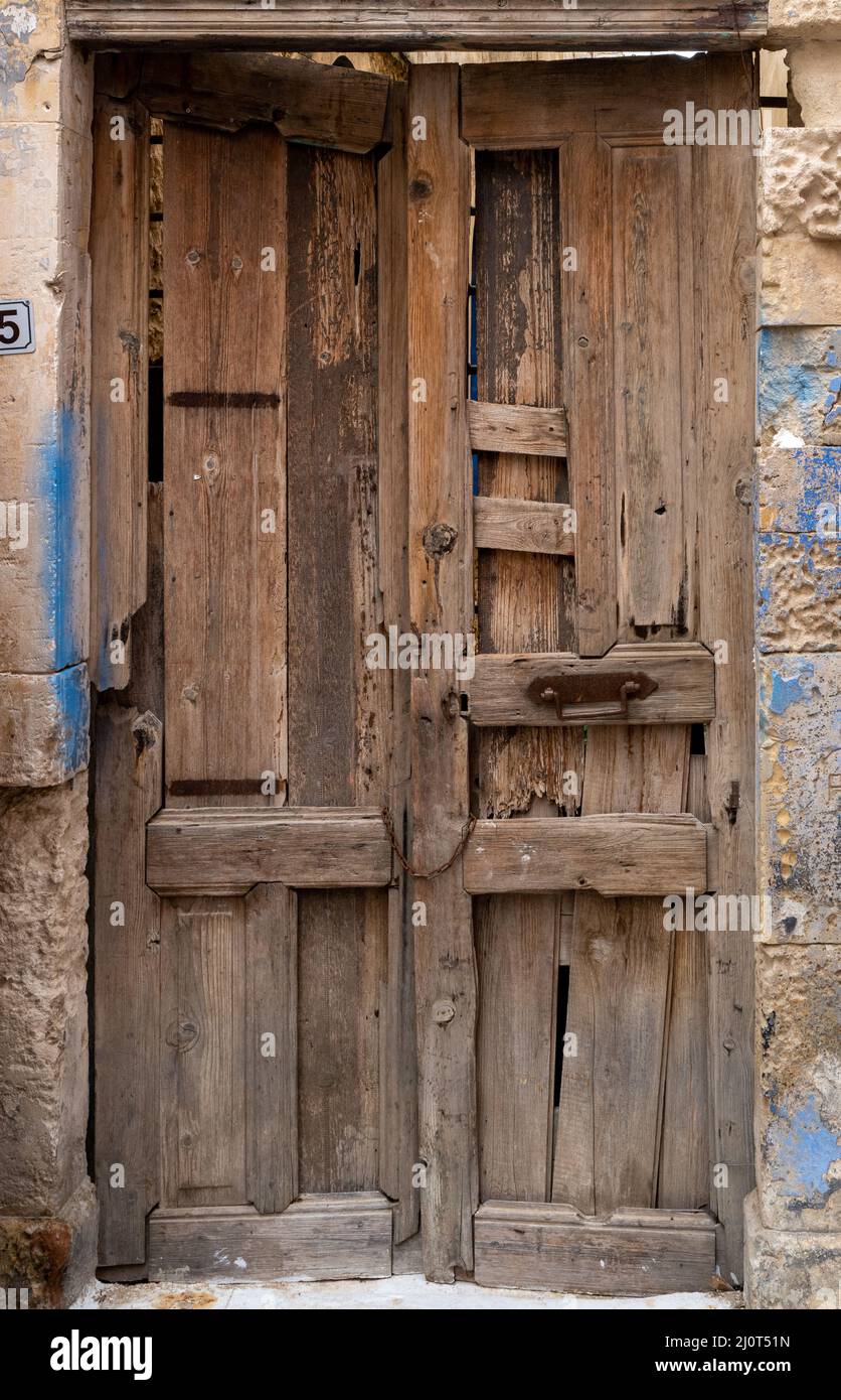 Old doors and windows in different towns on Crete, Greece Stock Photo ...