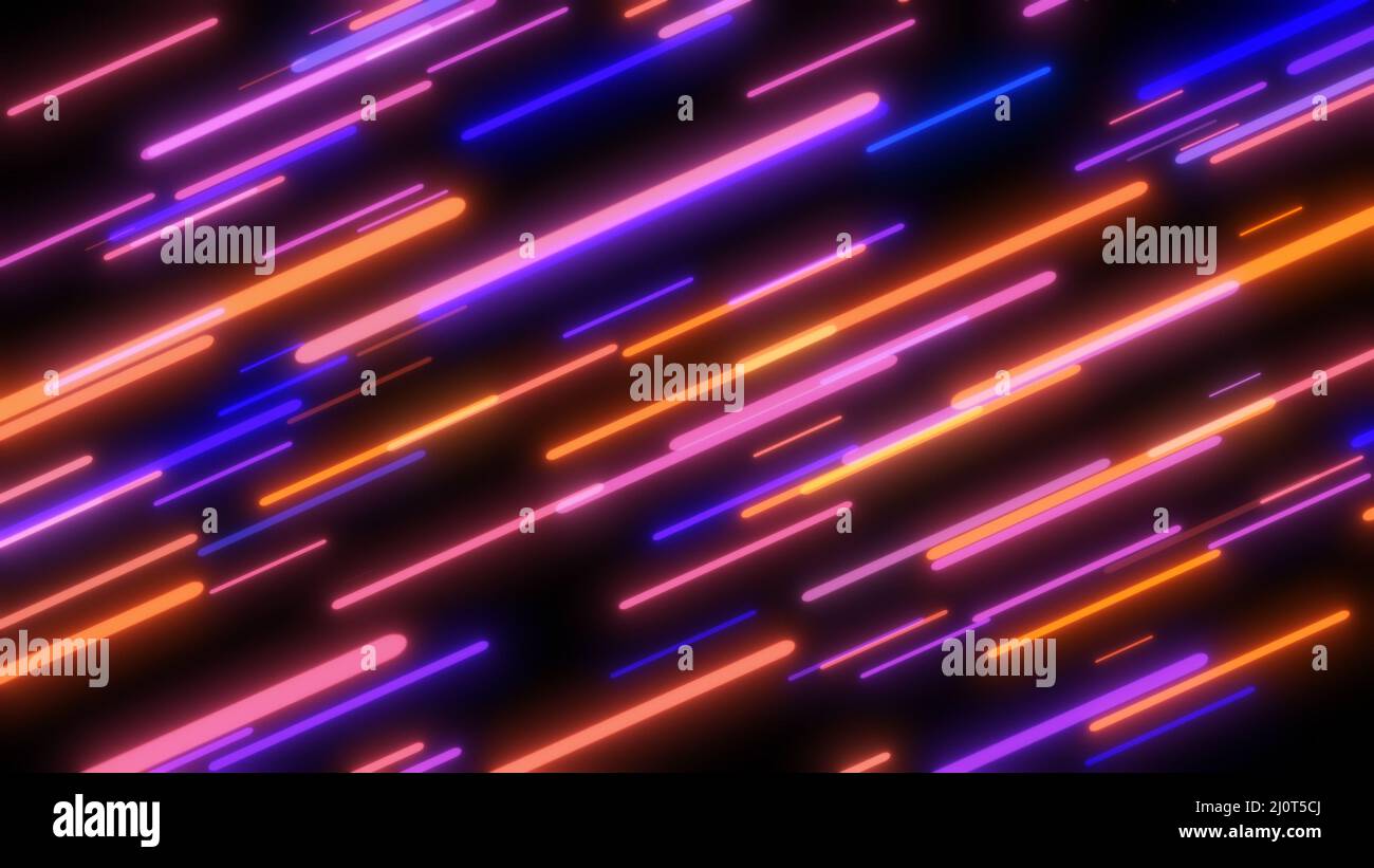 Colorful flying neon lights abstract background Stock Photo - Alamy