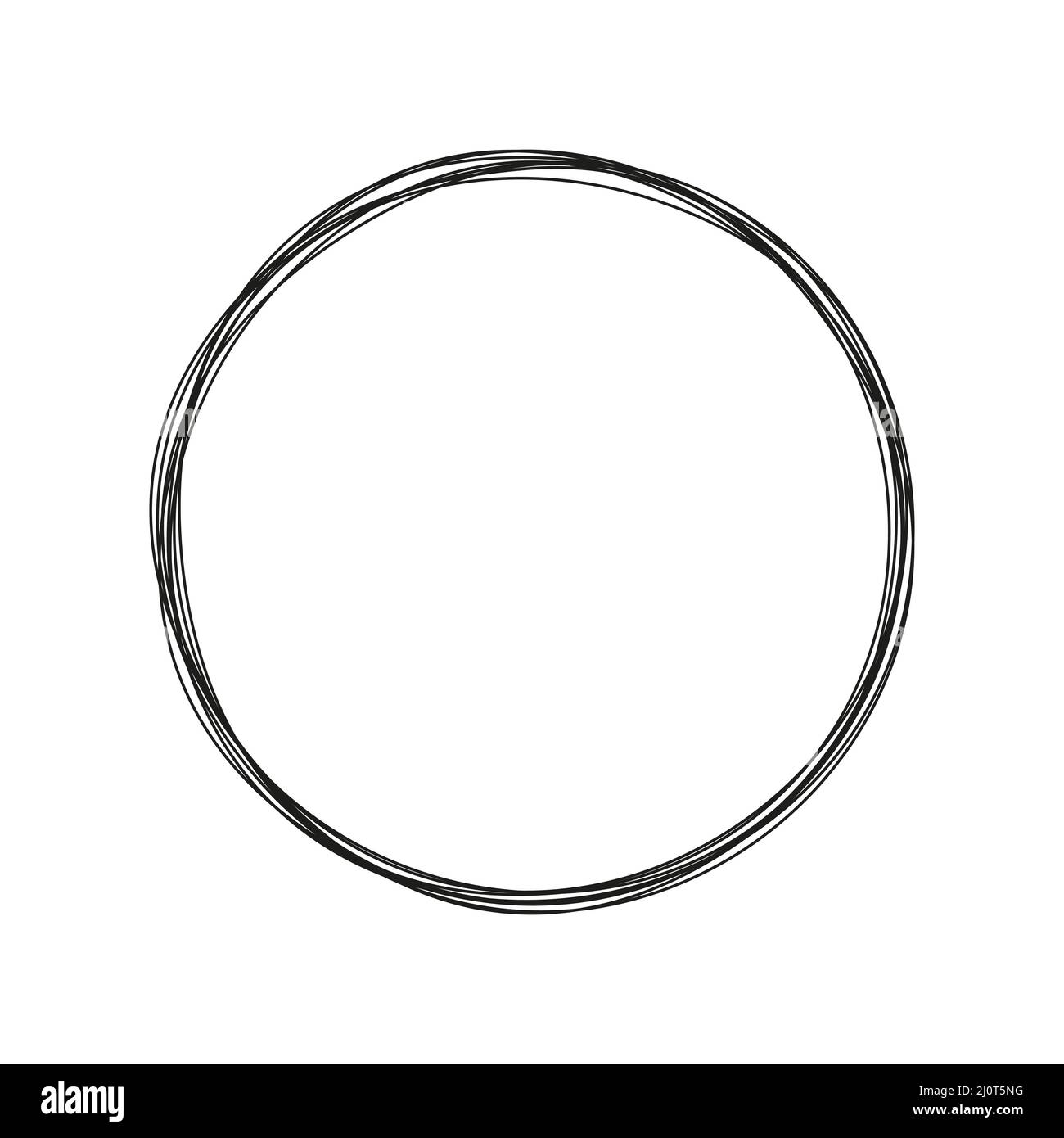 Continuous line circle. Minimalism linear art concept. Vector isolated ...