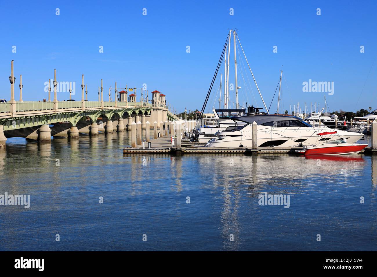 The Bridge of Lions with St.Augustine Marine.St.Augustine.Florida.USA ...