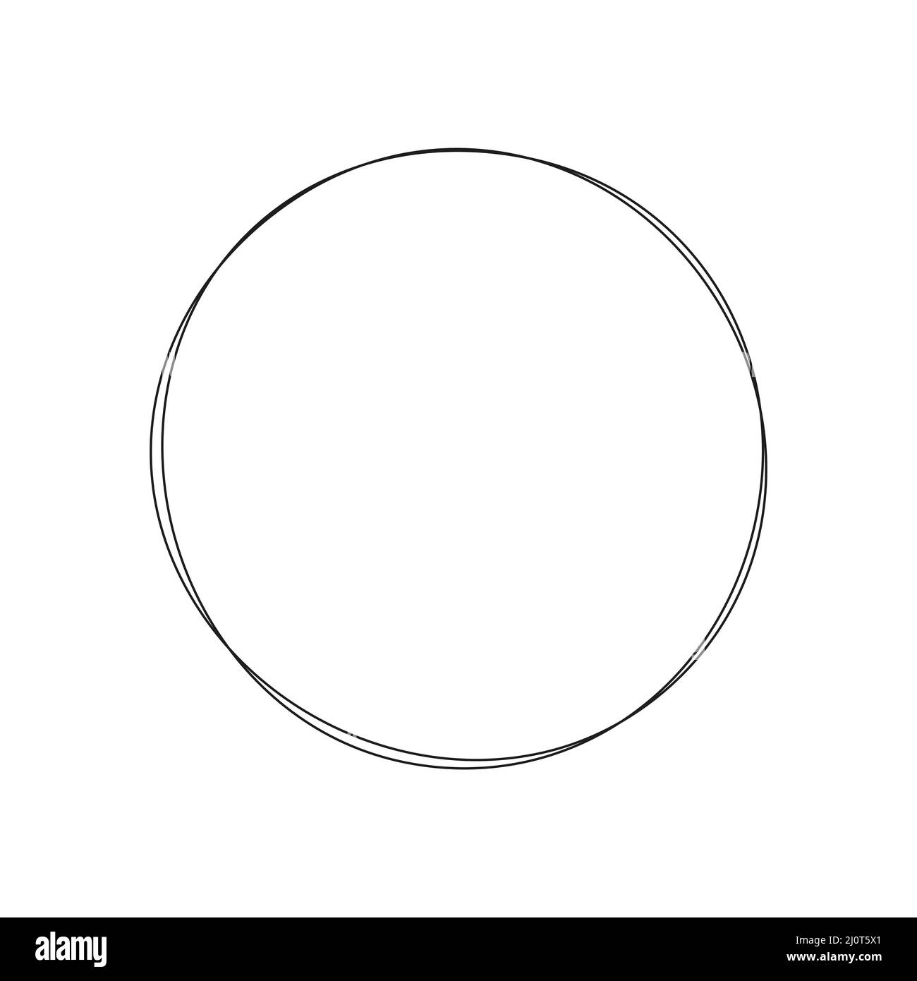 Continuous line circle. Minimalism linear art concept. Vector isolated ...
