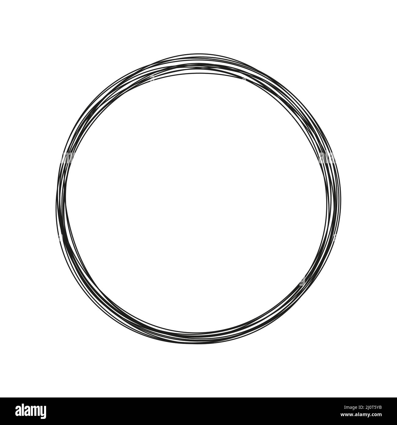Continuous line circle. Minimalism linear art concept. Vector isolated ...