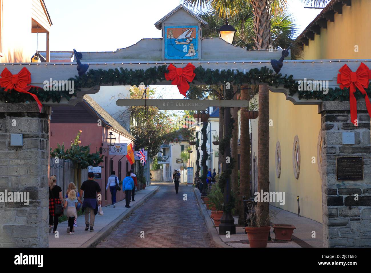 Aviles street the nation's oldest street in Old Town of St.Augustine ...