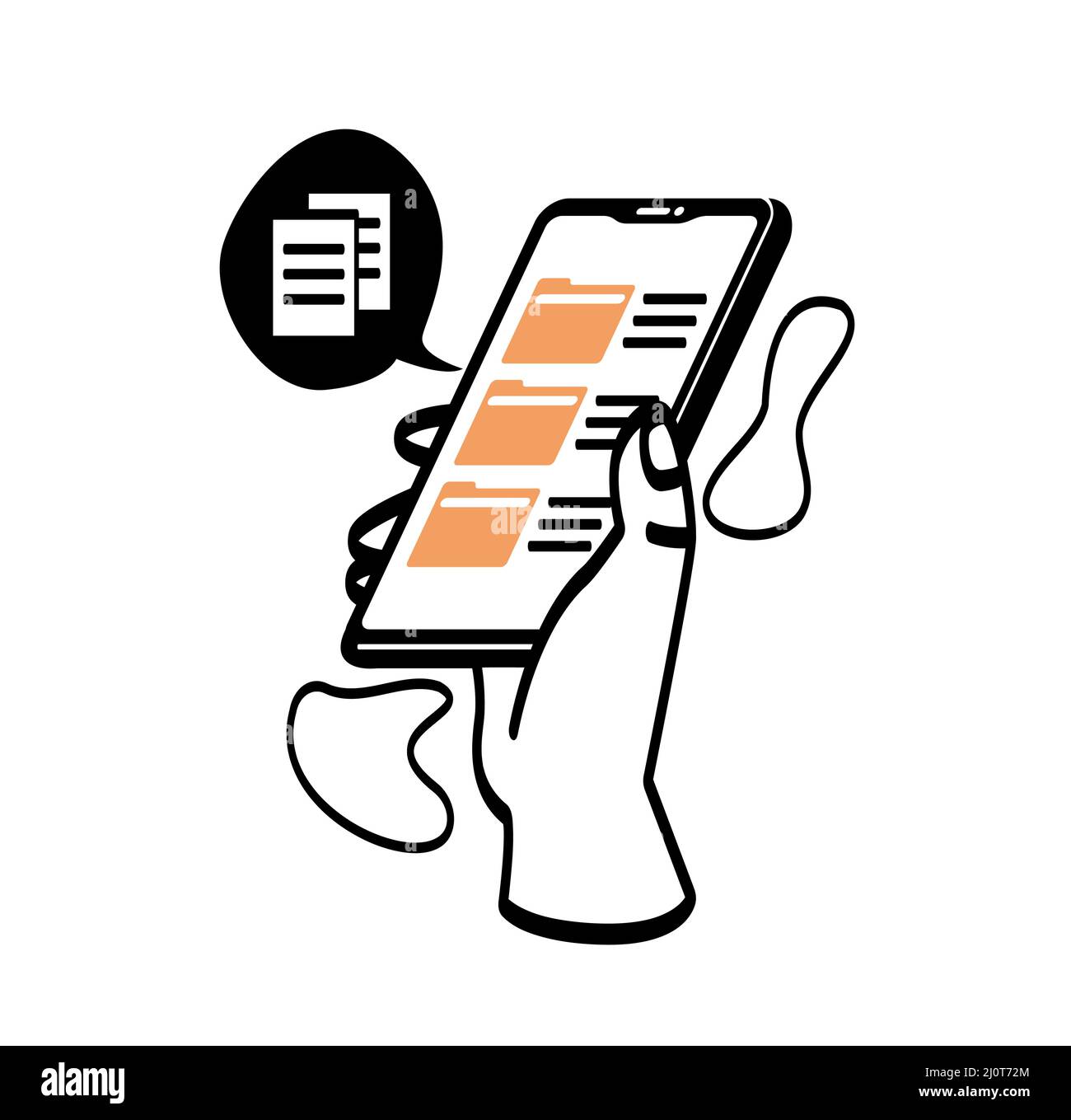 Hands holding mobile phone Stock Vector Image & Art - Alamy