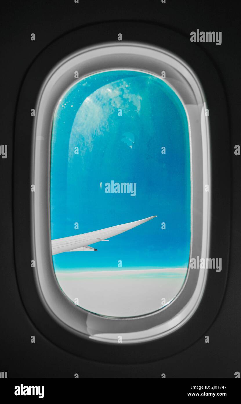 Landscape seen from the window of an airplane Stock Photo - Alamy