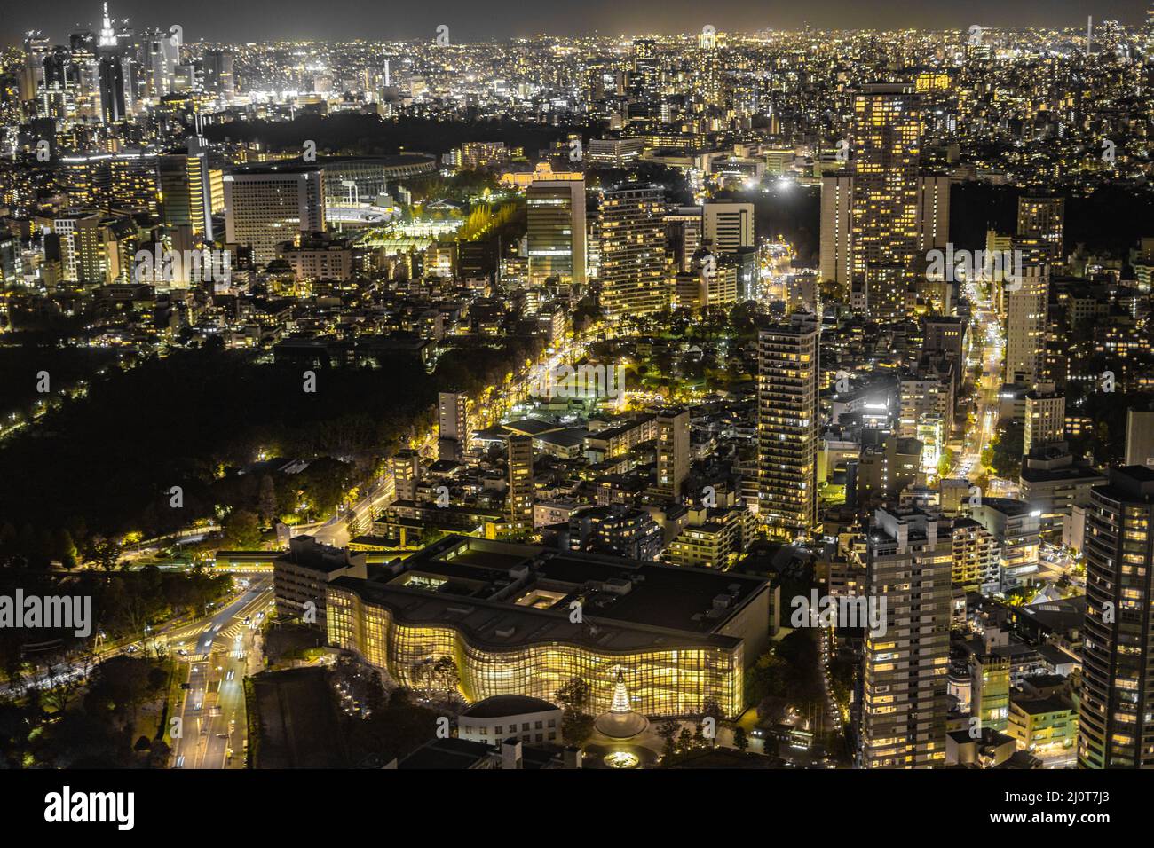 Night view of Tokyo central Tokyo Stock Photo - Alamy