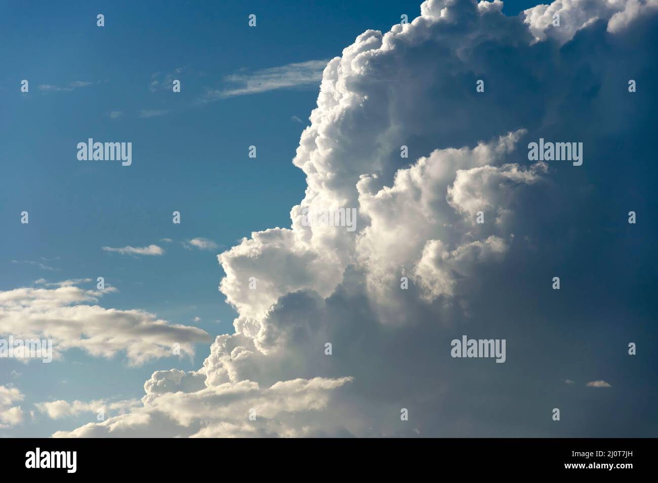 A natural blue sky with many clouds Stock Photo - Alamy