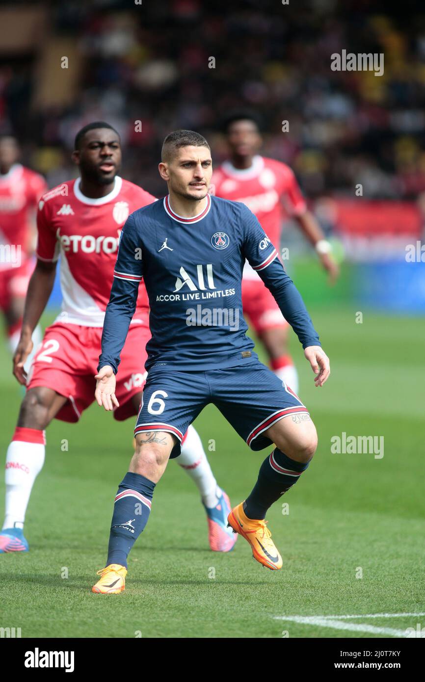 Marco Verratti of Paris Saint-Germain during the French championship ...