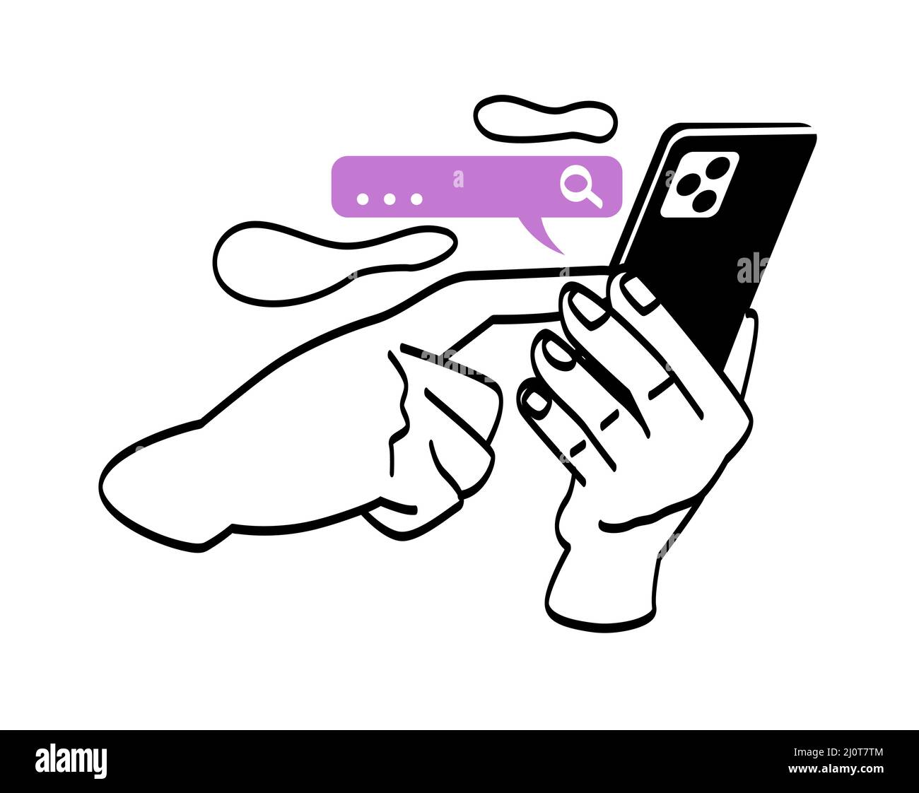 Hands holding mobile phone Stock Vector Image & Art - Alamy