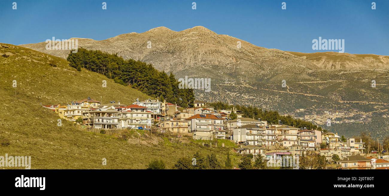 Small Town Landscape, Peloponesse, Greece Stock Photo - Alamy