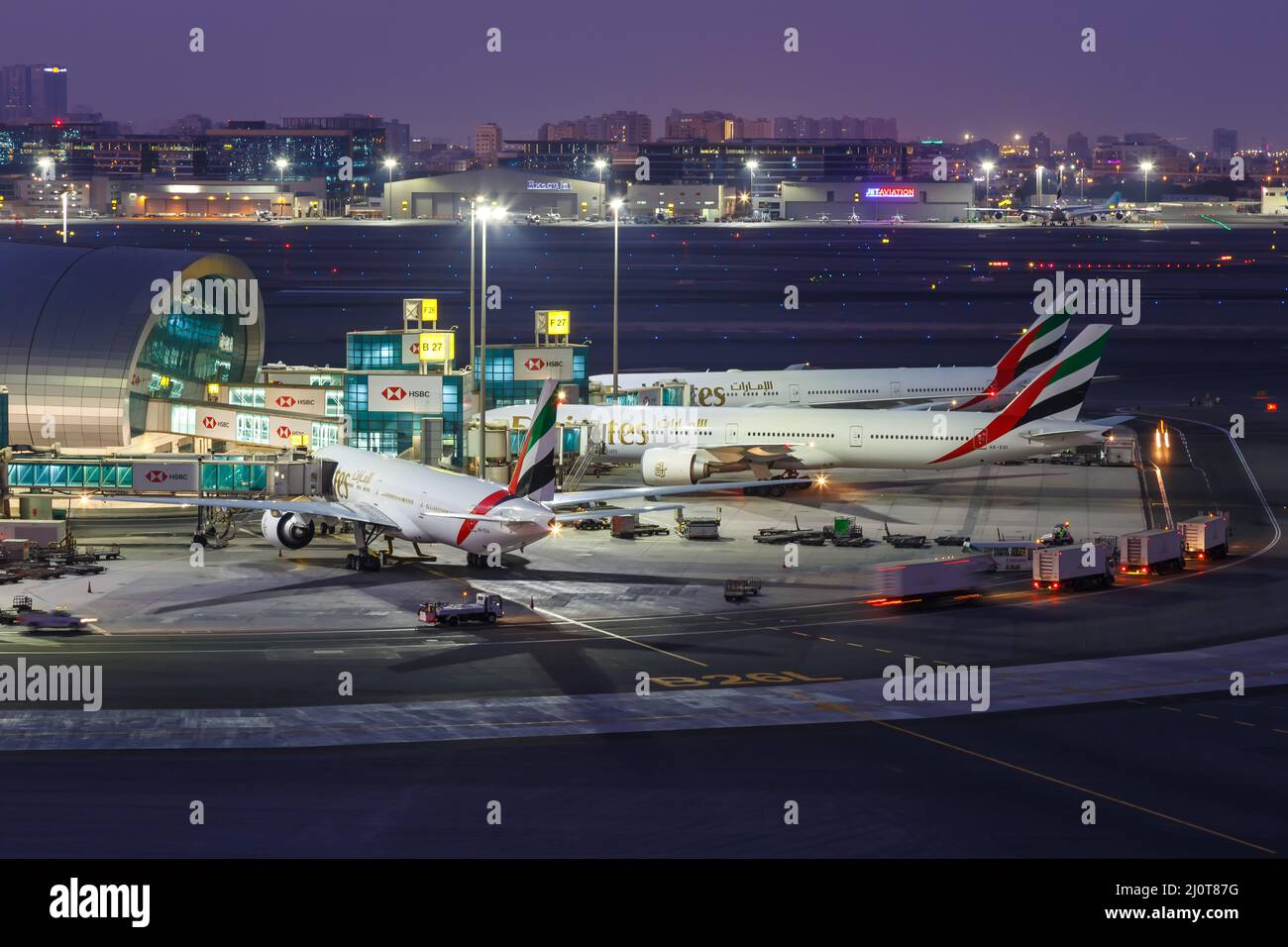 Boeing Airplane Aircraft Boeing 777 Night Airport
