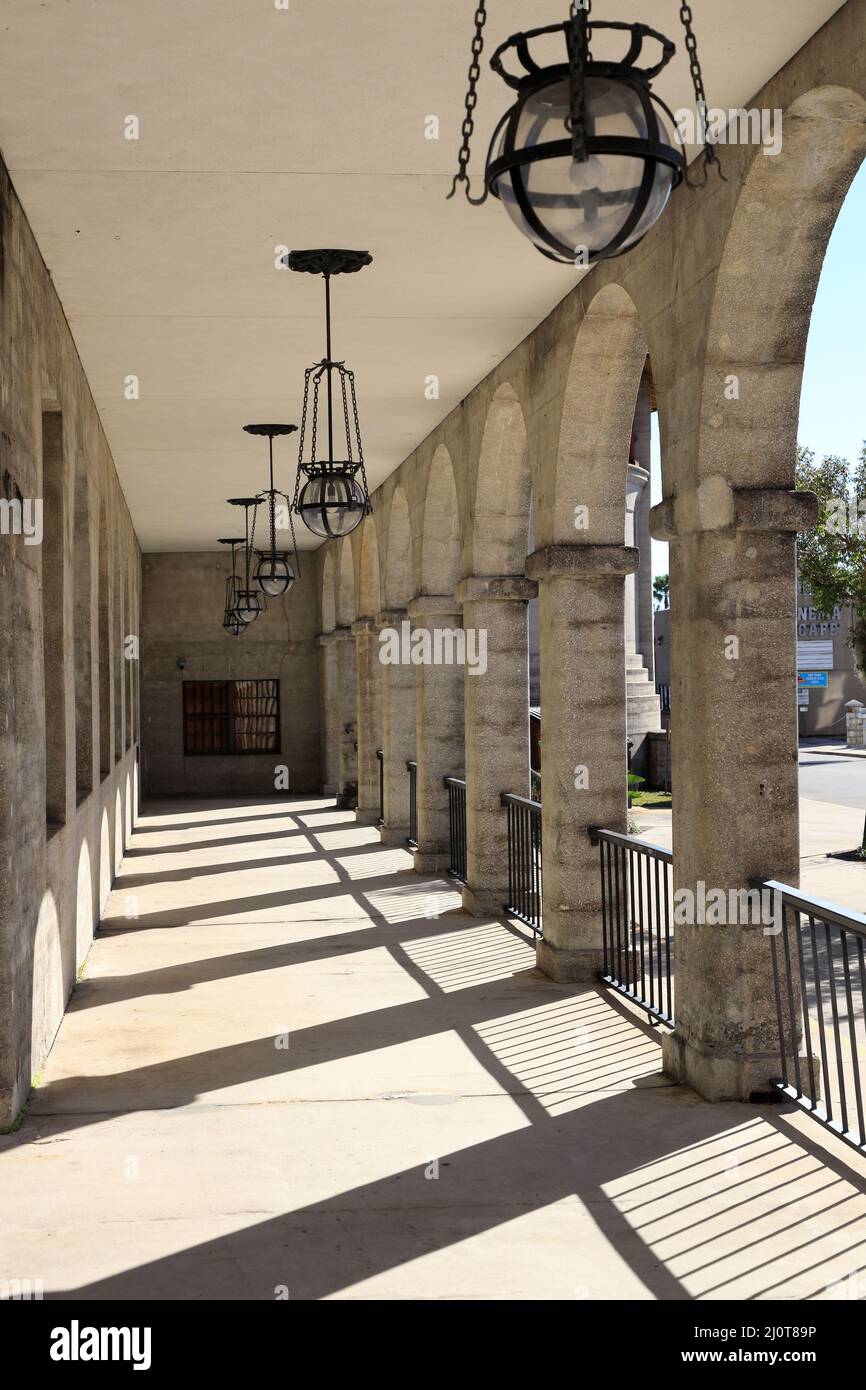 The hallway of the Alcazar Courtyard of the Lightner Museum.St ...