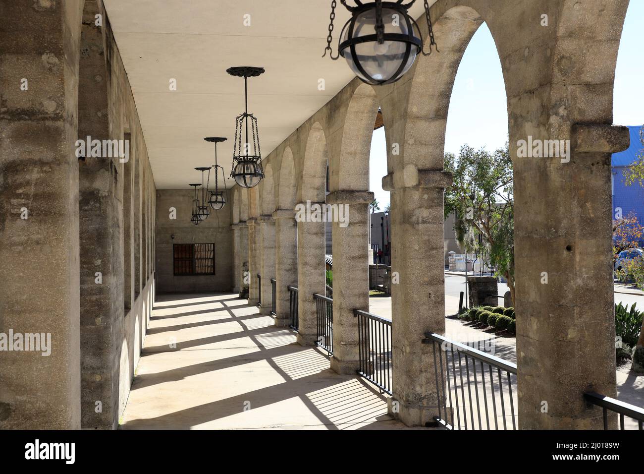 The hallway of the Alcazar Courtyard of the Lightner Museum.St ...