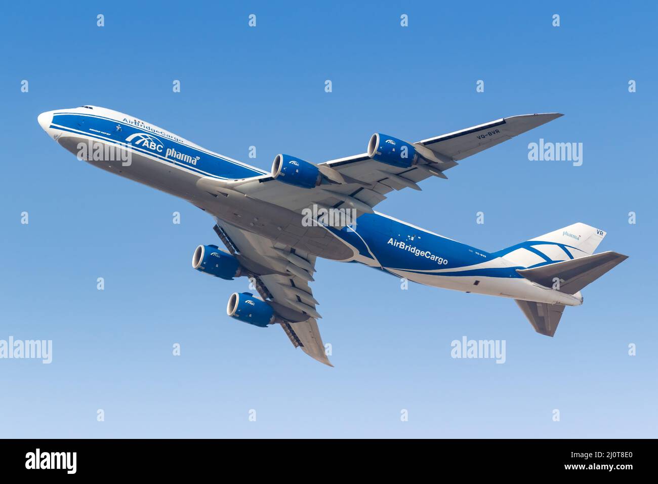 AirBridgeCargo Boeing 747-8F Aircraft Dubai Airport Stock Photo - Alamy