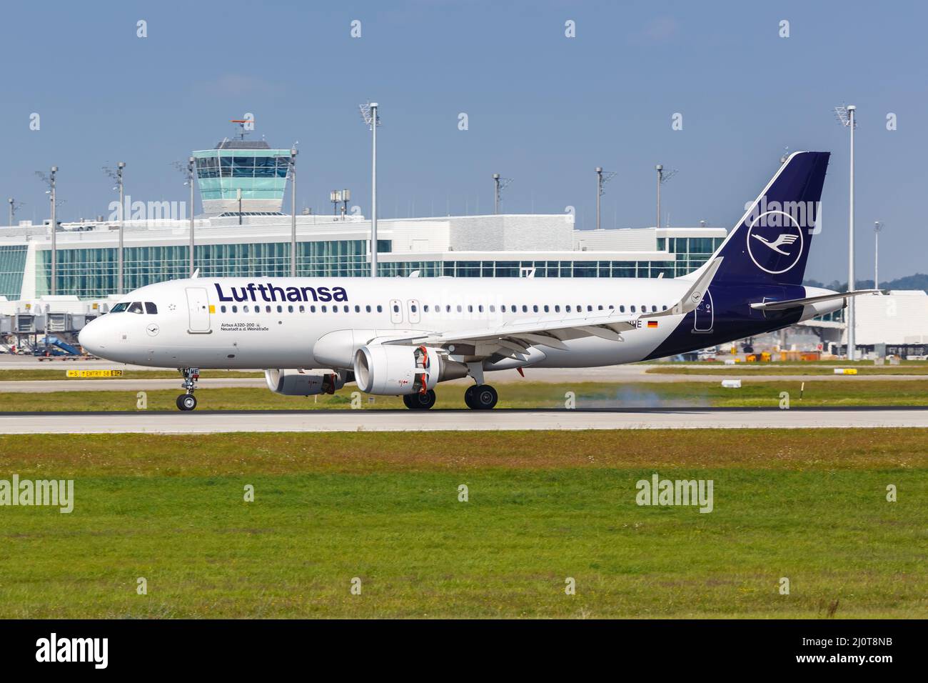 Lufthansa Airbus A320 aircraft Munich Airport in Germany Stock Photo ...