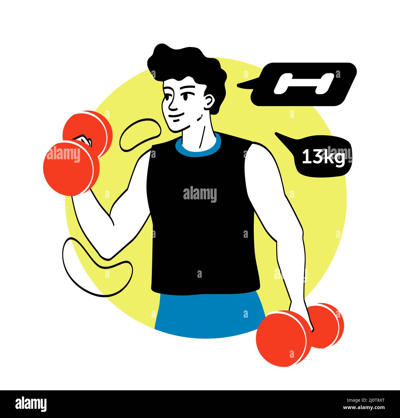 Man doing indoor exercise Stock Vector Images - Alamy