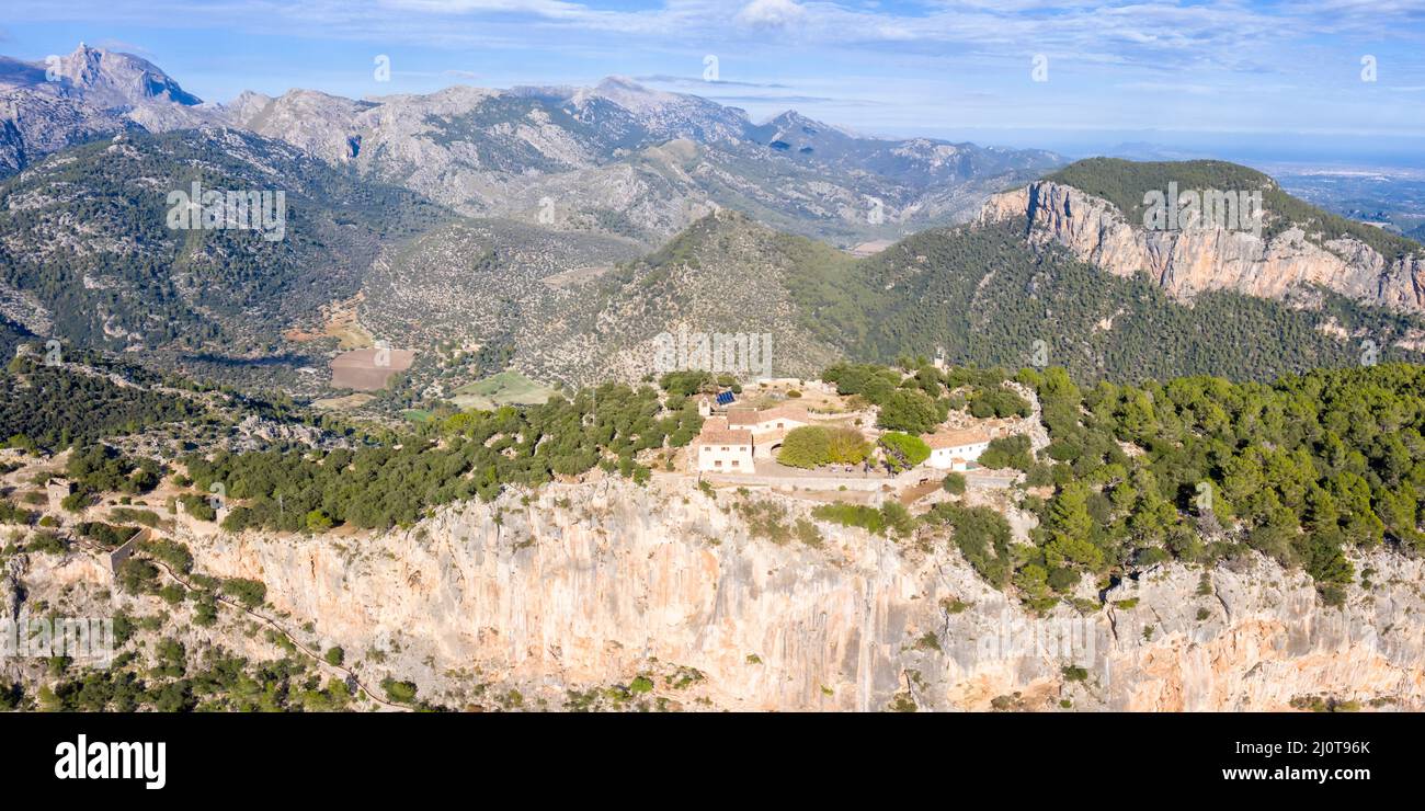 Ruin of Castell Alaro castle in Majorca landscape mountains mountain ...