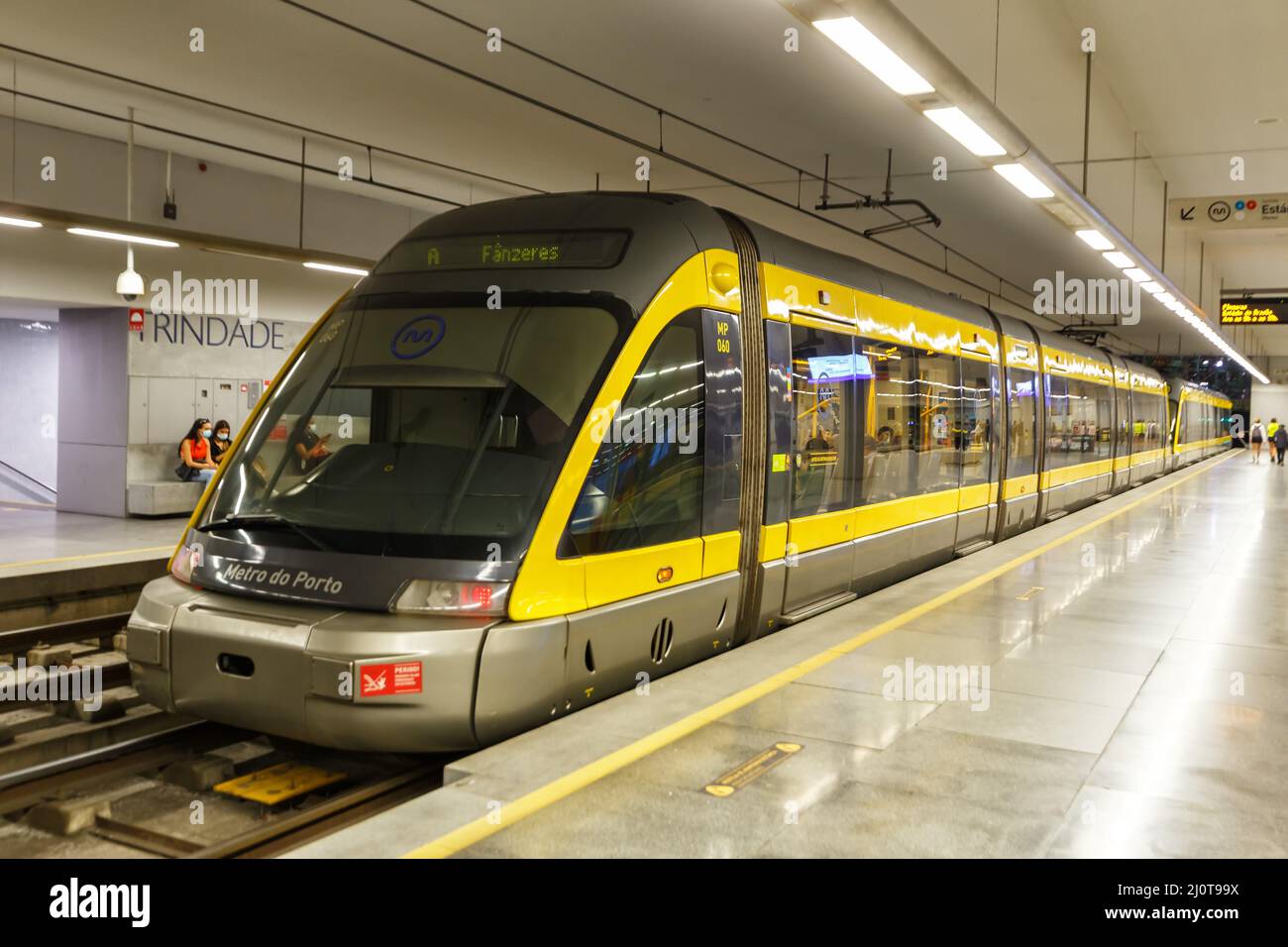 Modern light rail Metro do Porto streetcar public transport ...
