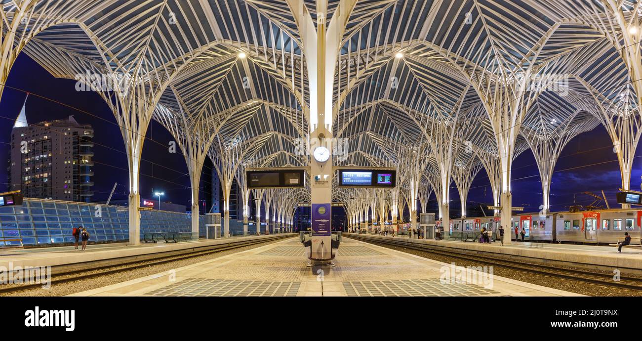 Lisbon Lisboa Oriente train station in Portugal panorama modern ...