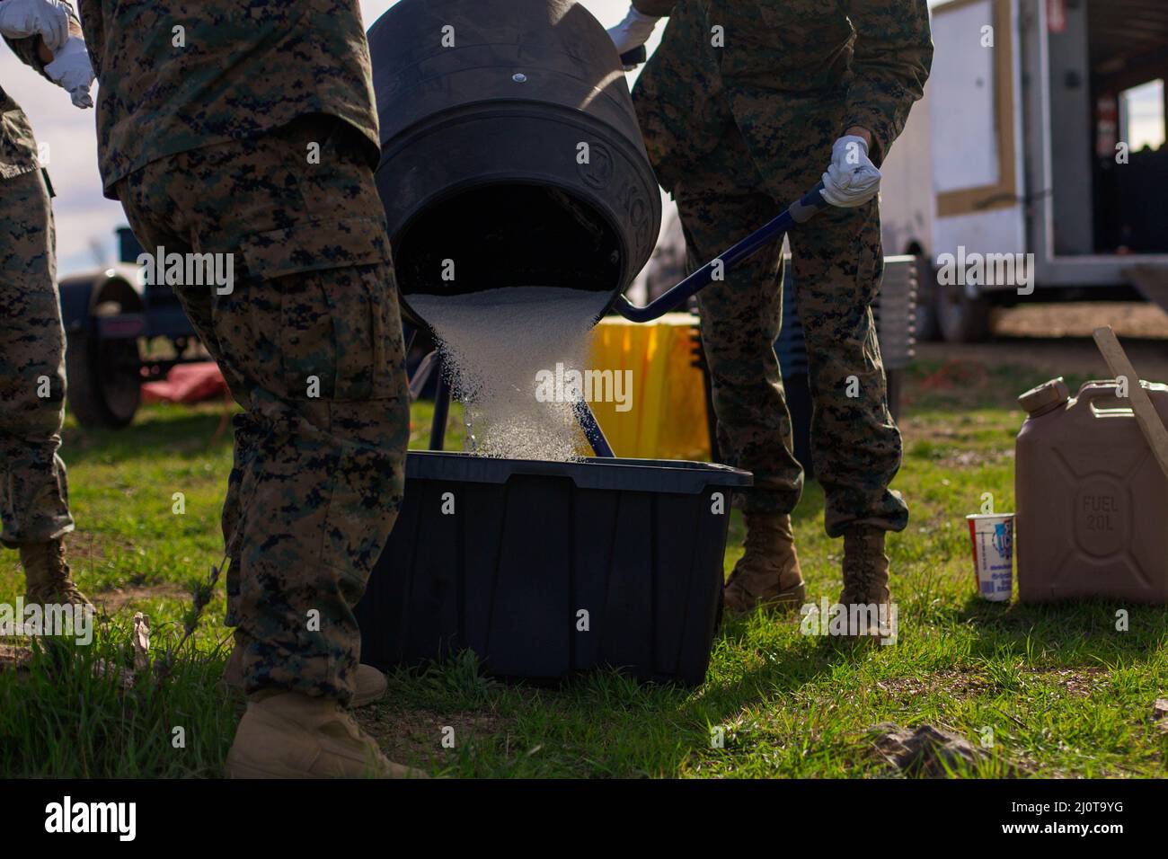 U.S. Marine Sgt. Thomas English, an explosive ordnance technician with ...