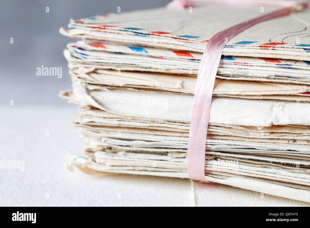 Stack of vintage letters. Retro style Stock Photo - Alamy
