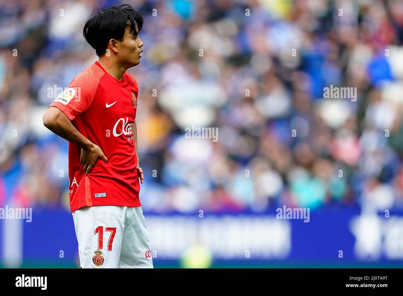 Takefusha Kubo of RCD Mallorca during the La Liga match between RCD Espanyol v RCD Mallorca ...