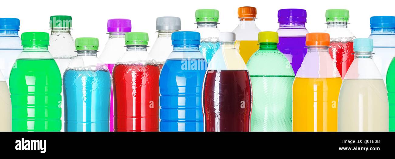 Drinks Lemonade Cola Soft Drinks in Bottles isolated cropped crop ...