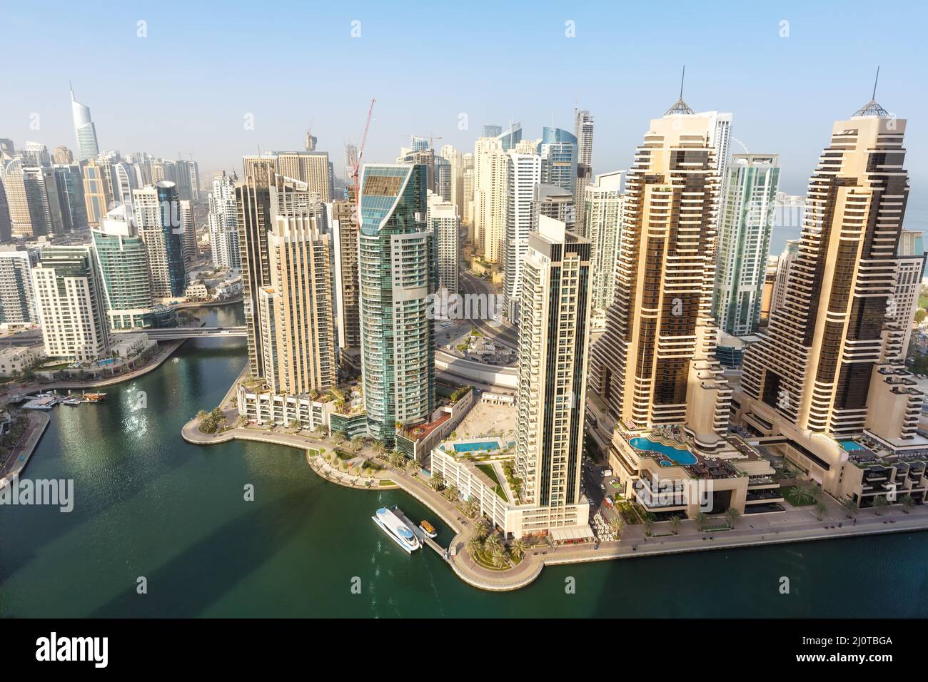 Dubai Marina and Harbour Skyline Overview Architecture Luxury Vacation ...