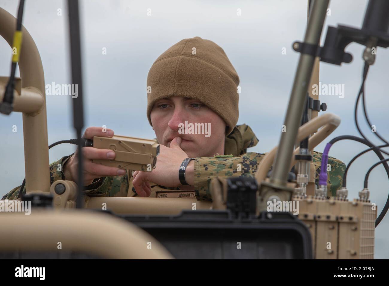 U.S. Marine Cpl. Richard McCarty, a low altitude air defense gunner ...