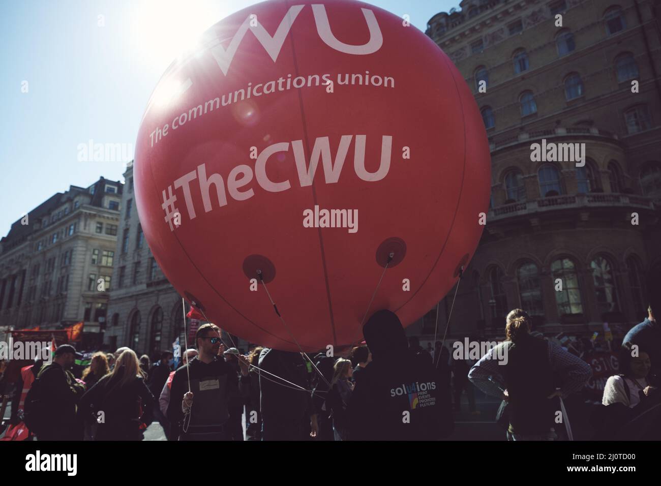 London, England - March 19th 2022: Stand Up To Racism Demonstration on ...