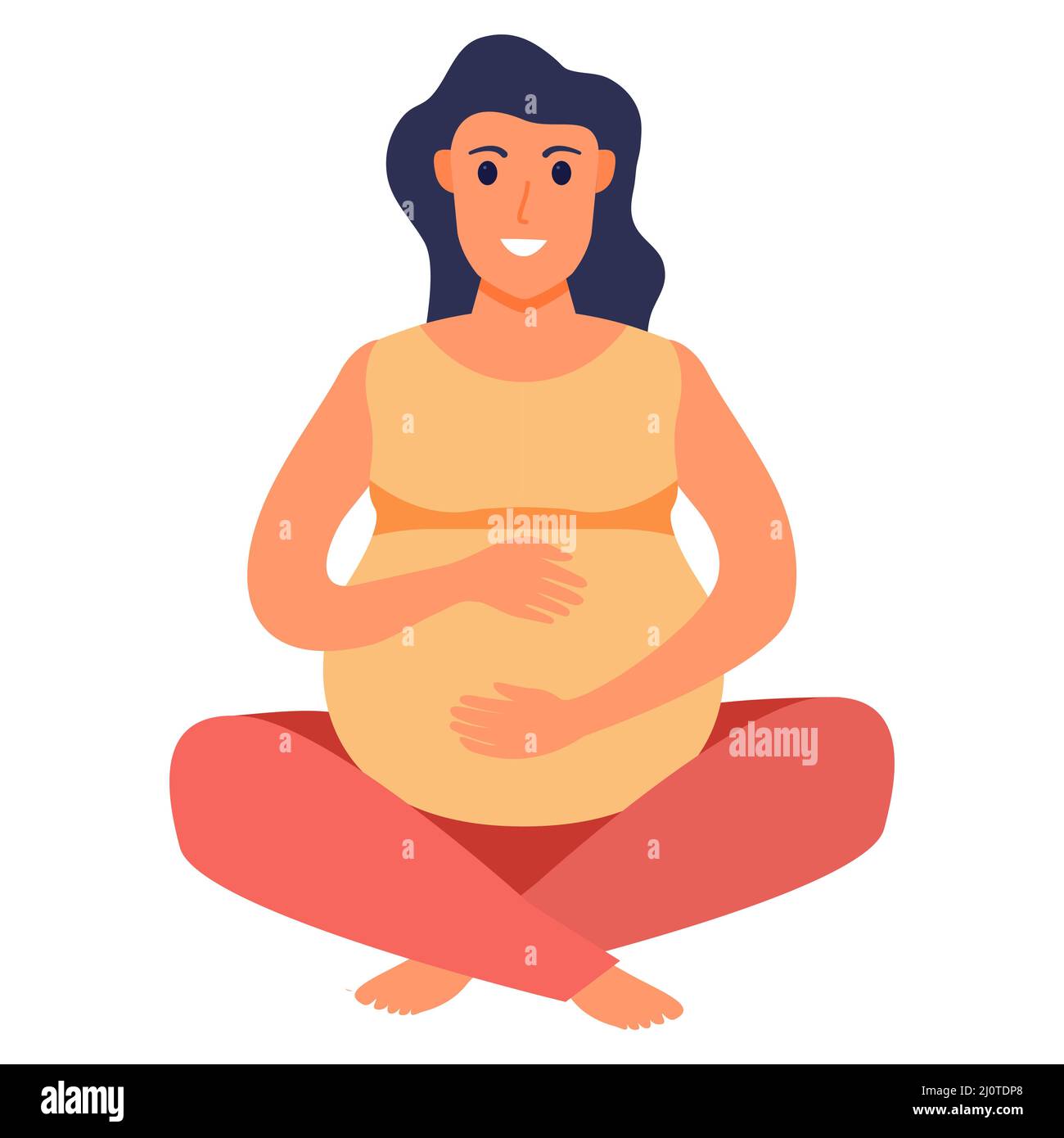 Pregnant exercise vector cartoon hi-res stock photography and images ...