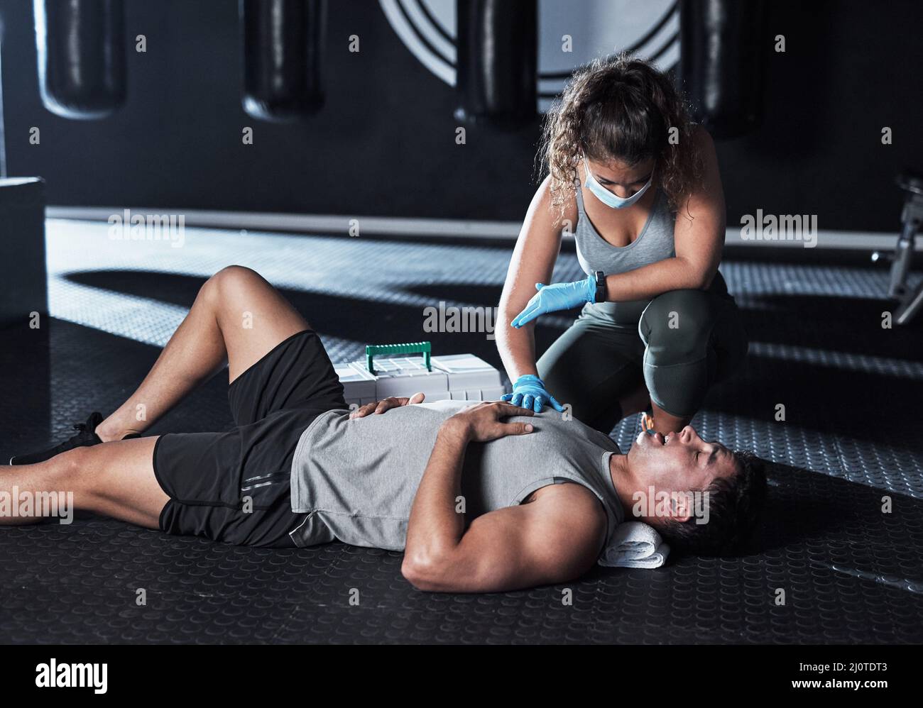 The journey to health just got a bit more tough. Shot of a masked young ...
