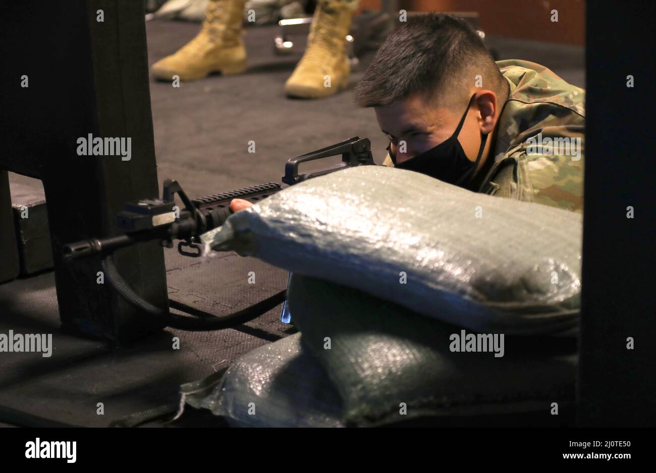 A trooper with Troop A, 3rd Squadron, 61st Cavalry Regiment completed ...