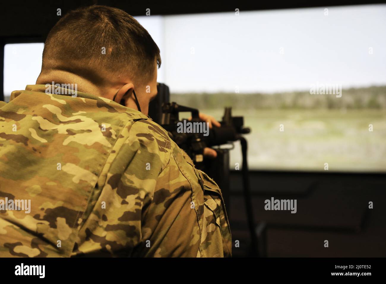 A trooper with Troop A, 3rd Squadron, 61st Cavalry Regiment completed ...