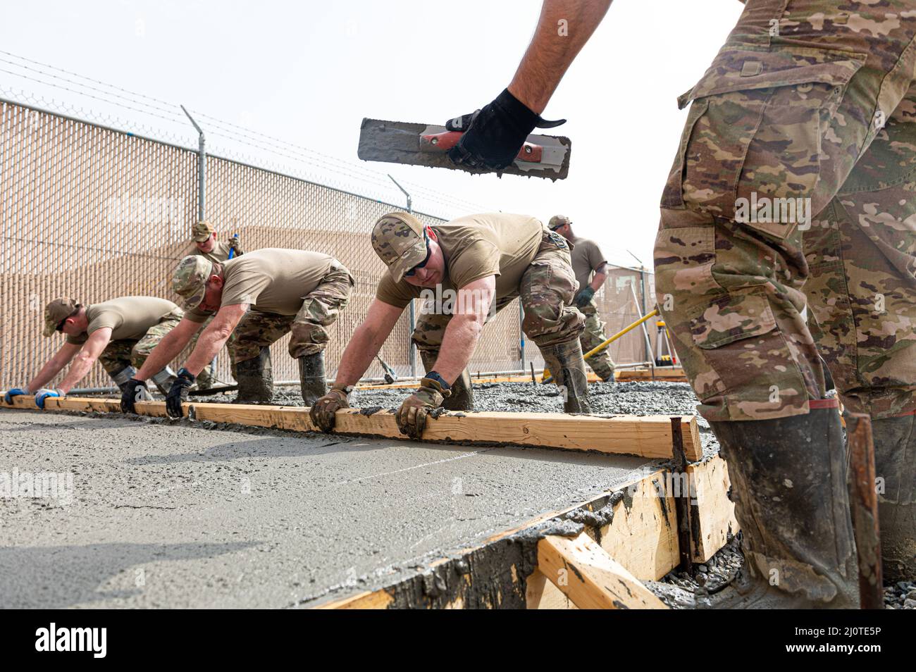 U.S. Airmen with the 577th Expeditionary Prime Beef Squadron, 1st ...
