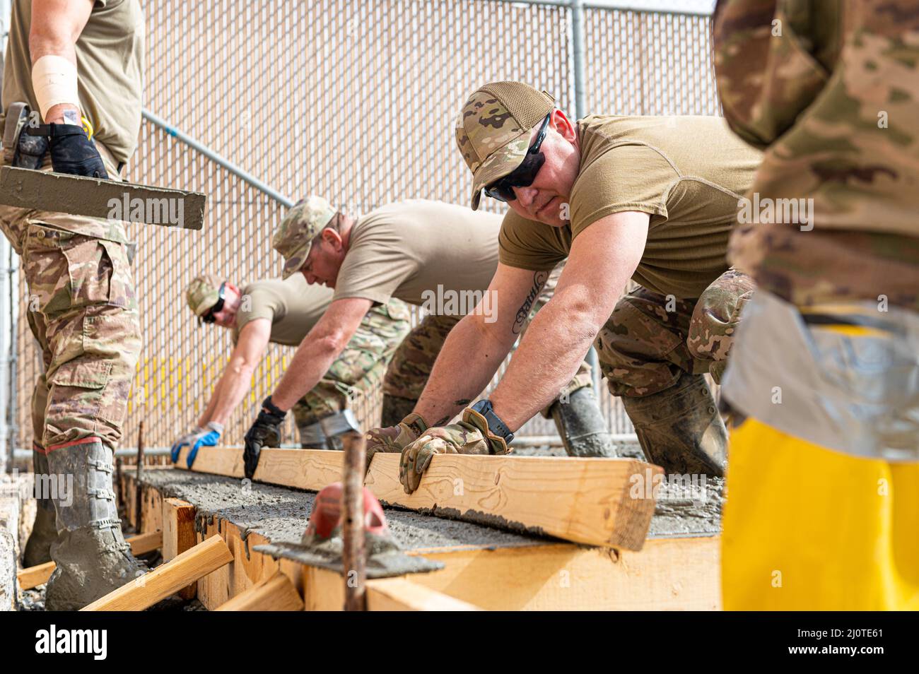 U.S. Airmen with the 577th Expeditionary Prime Beef Squadron, 1st ...