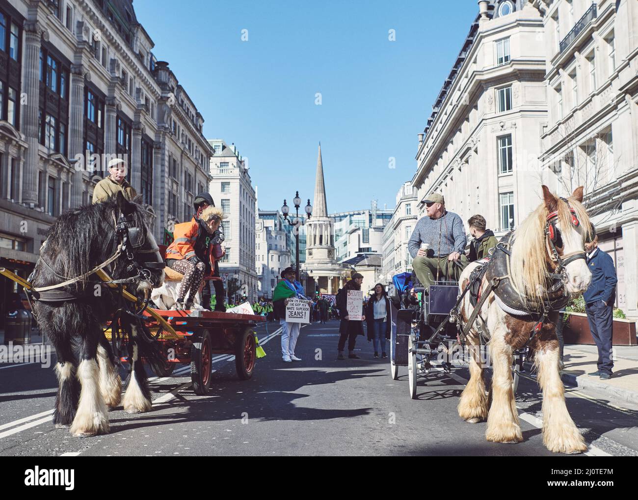 London, England - March 19th 2022: Stand Up To Racism Demonstration on ...